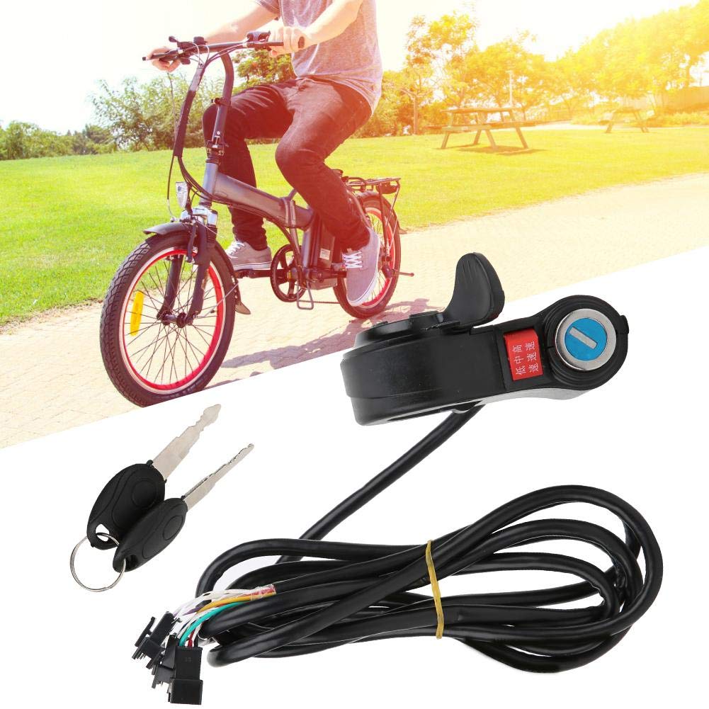 Thumb Lock Handlebar Switch, 98% Efficiency Automatic Identification Multifunction Voltage Display Handlebar Switch Electric Bike Accessory