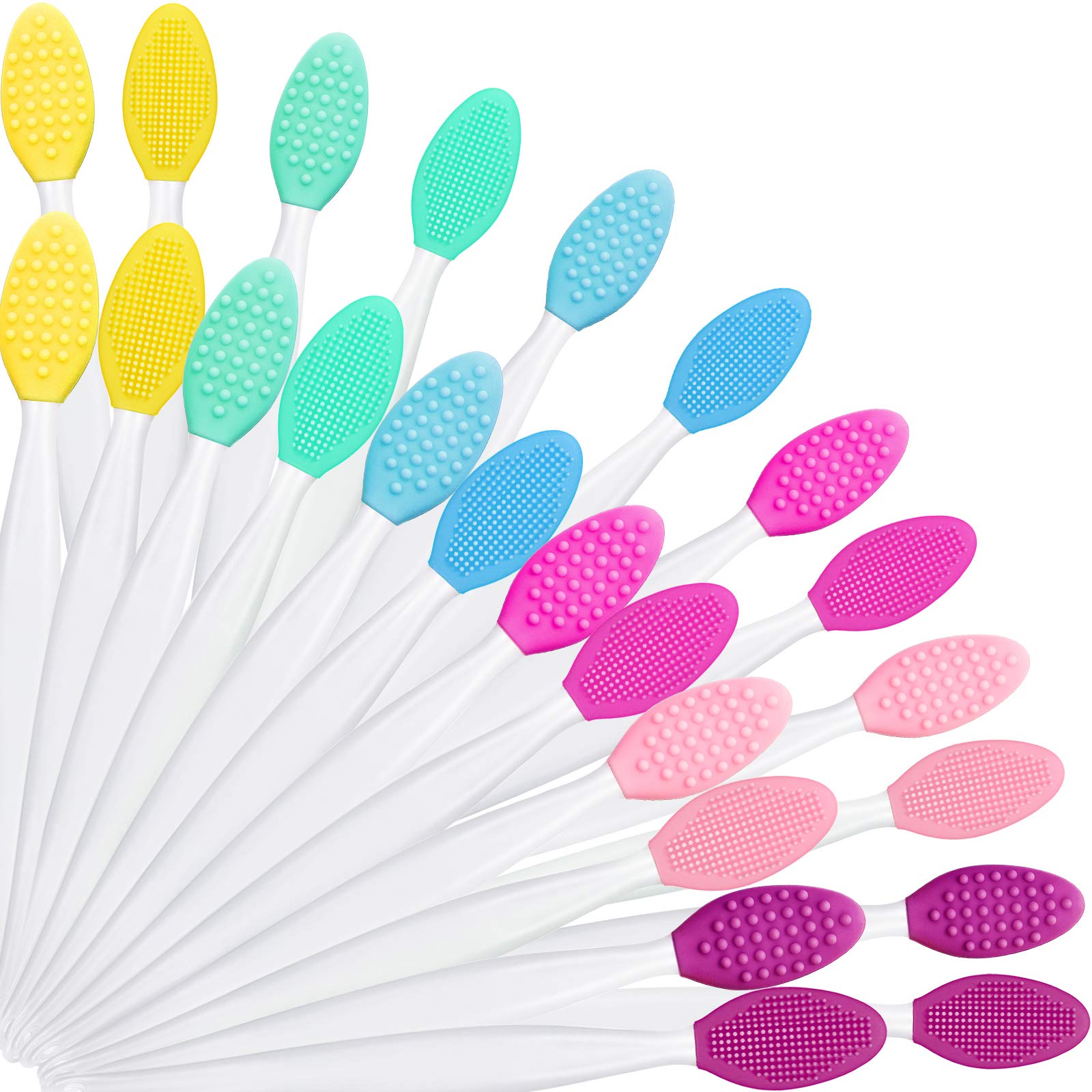 Silicone Exfoliating Lip Brush Double-sided Lip Brush Soft Cleaning Lip Brush Beauty Tool for Smoother Skin and Fuller Lip Appearance, 6 Colors (24)