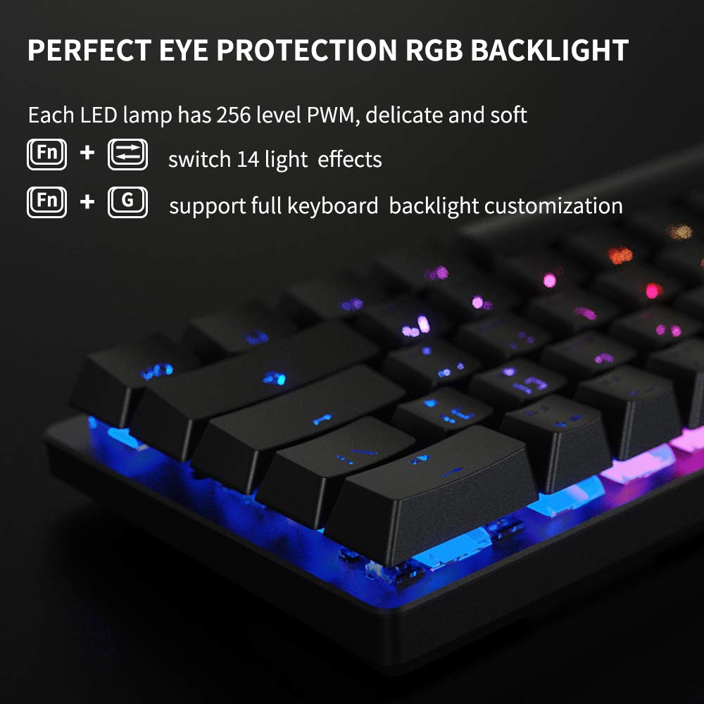 STOGA 60% Gaming Keyboard, RGB Mechanical Keyboard, Small 61-Key Wired Brown Switch Mini Keyboard, Black Computer Keyboard for Gaming/Office/PC/Mac
