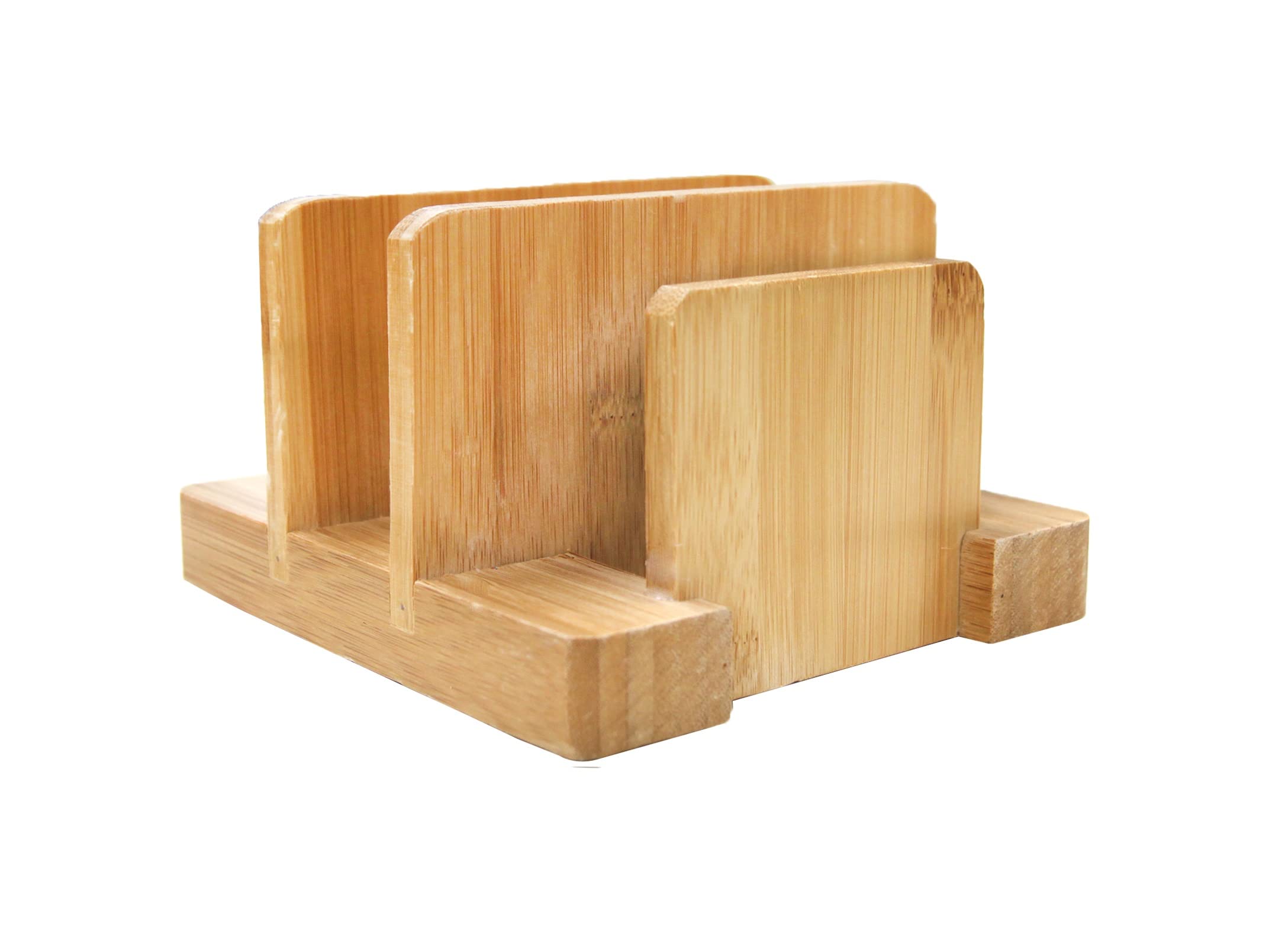 ZEESOON Turtle Rack Cutting Board Organizer 3 Slots Kitchen Pantry Wooden Rack Cabinet Organizer for Cutting Board, Dish, Bakeware, Plate, Pot Lid, Cook Books, Book Stand Holder