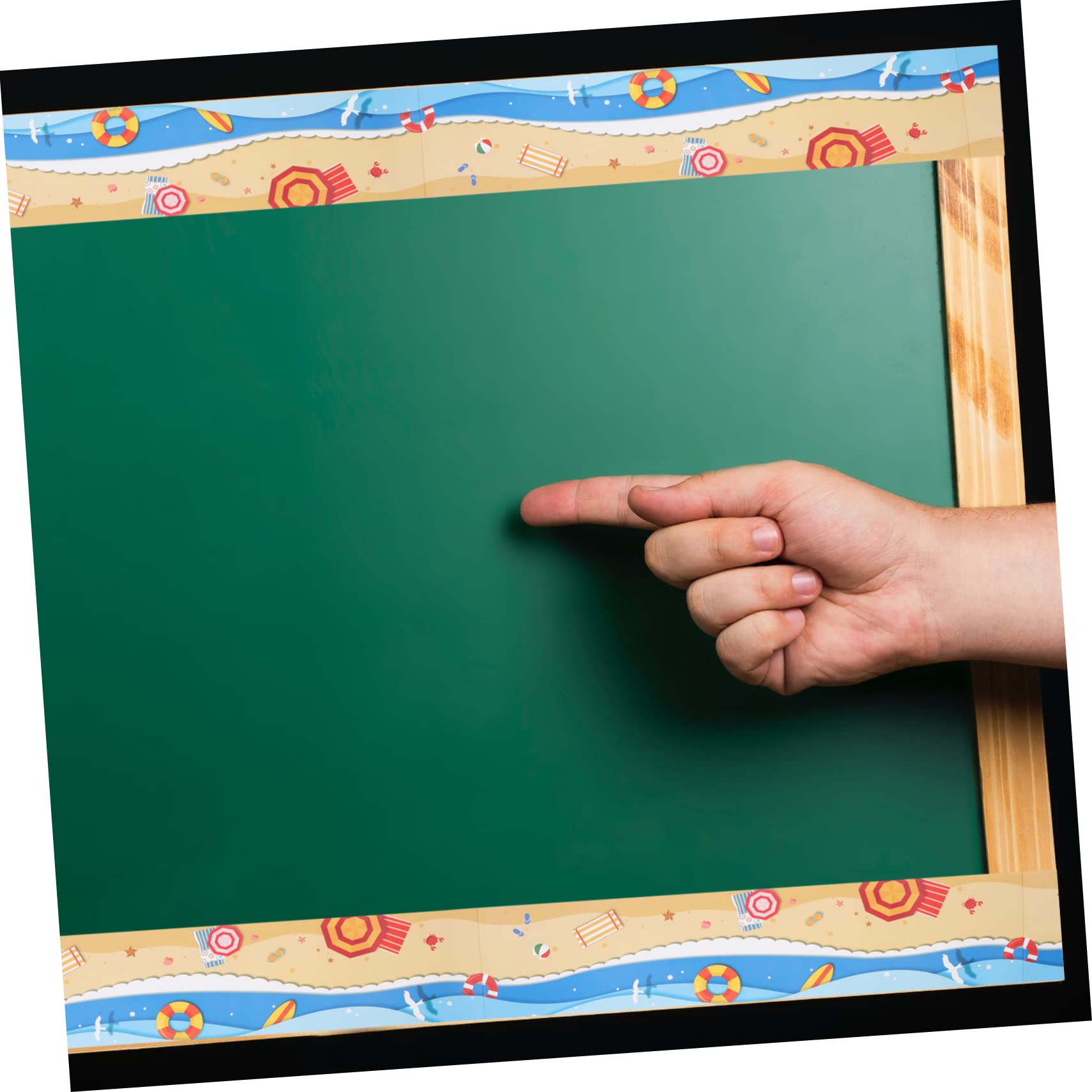 NUOBESTY 1 Roll Border Stickers Classroom Bulletin Board Classroom Borders Bulletin Board Decor Classroom Decorations Borders Black Board Trim Office Summer Classroom Board