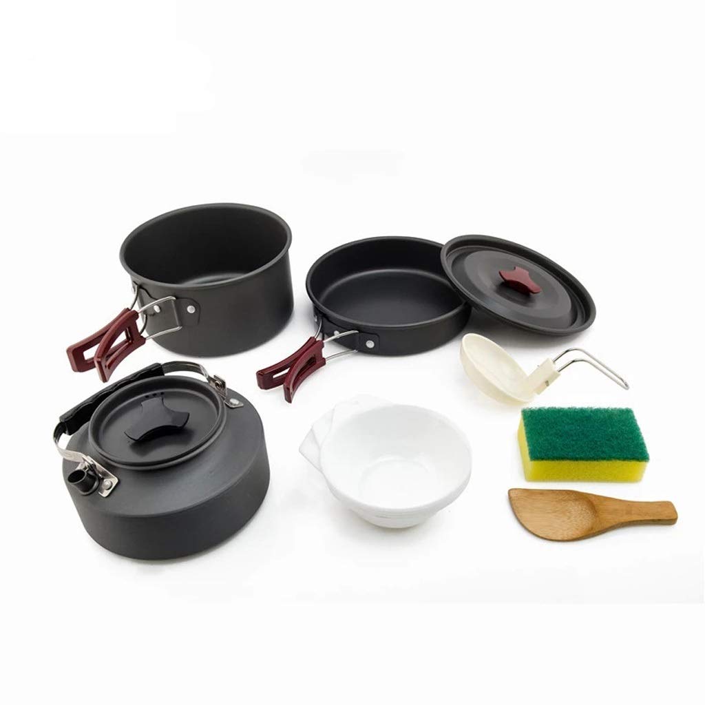YFDM Camping Cookware Outdoor Cookware Set Camping Tableware Cooking Set Travel Tableware Cutlery Utensils Hiking Picnic Set