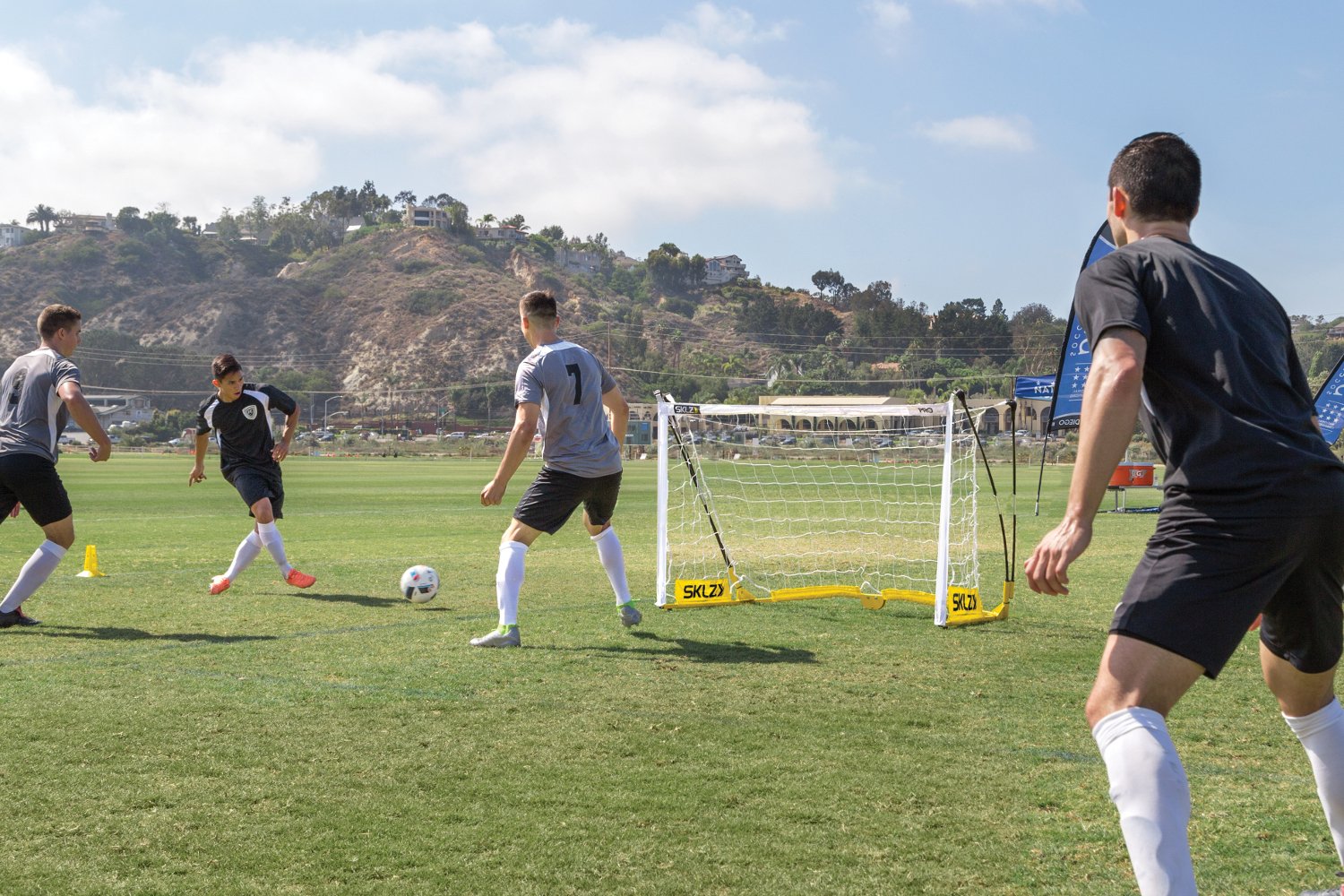 SKLZ Pro Training Lightweight Portable Soccer Goal and Net, 18.5 x 6.5 Feet