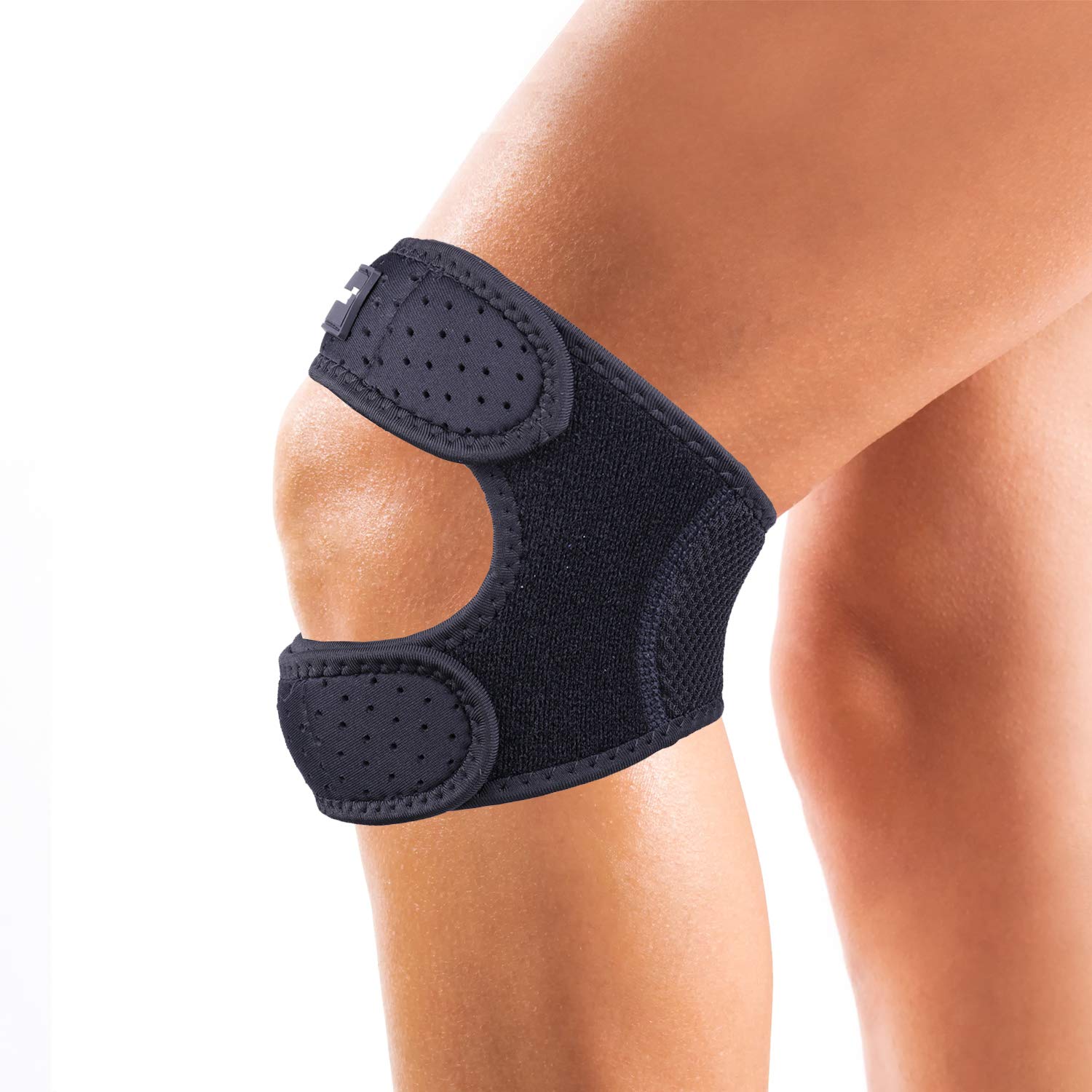 THX4COPPER Compression Dual Patella Knee Brace for Pain Relief, Adjustable Knee Strap Support for Running, Jumper, Gym Exercise, Arthritis, Tendonitis, Injury Recovery, Joint and Muscle