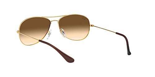Ray-Ban Men's RB3362 Cockpit Aviator Sunglasses, Gold/Clear Gradient Brown, 59 mm + 1