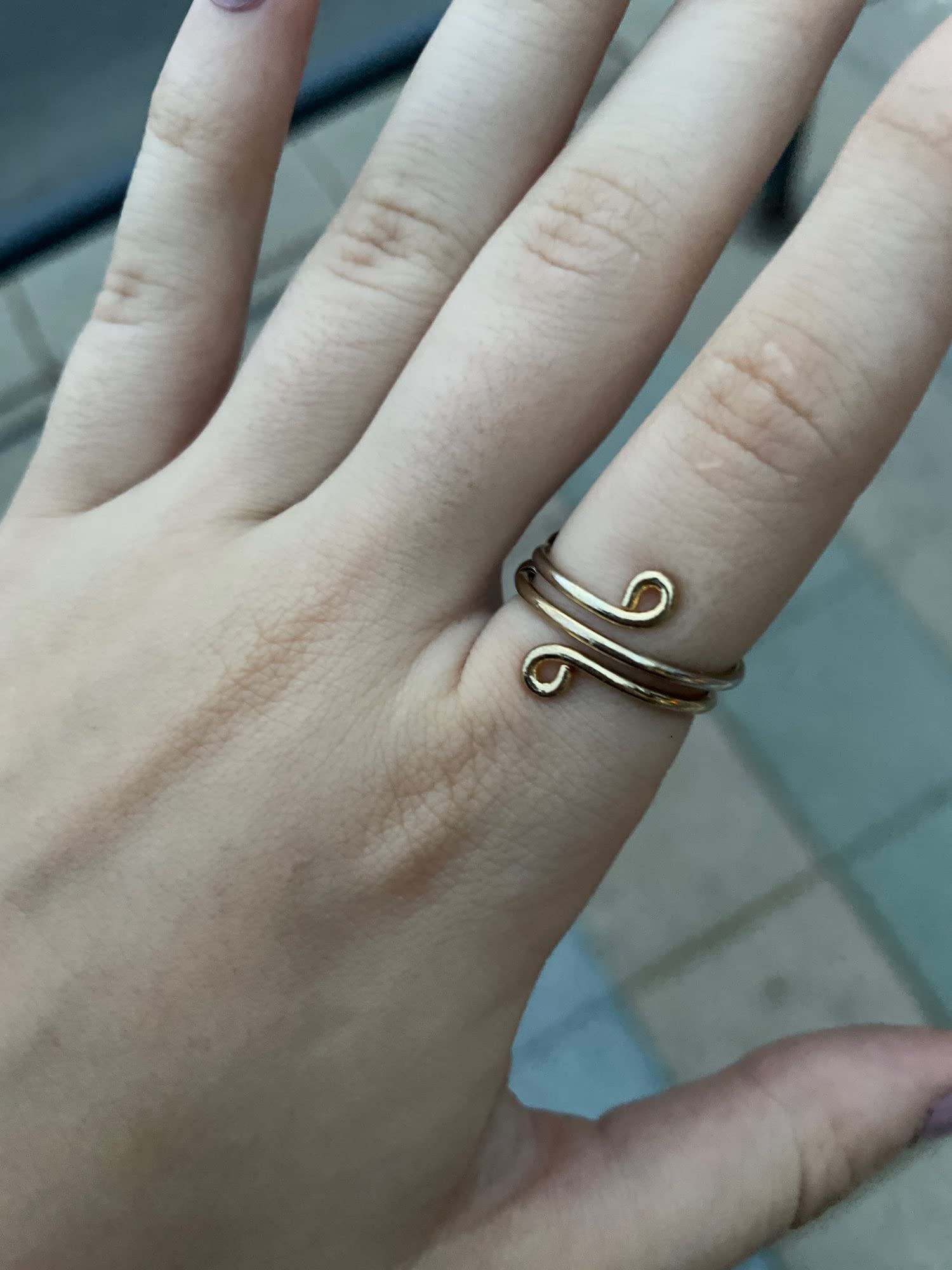 ZhxshwHdd Anxiety Ring For Daughter Stainless Steel Beaded To My Daughter Fidget Ring Silver Golden Fashion Trendy (silver, Adjustable)