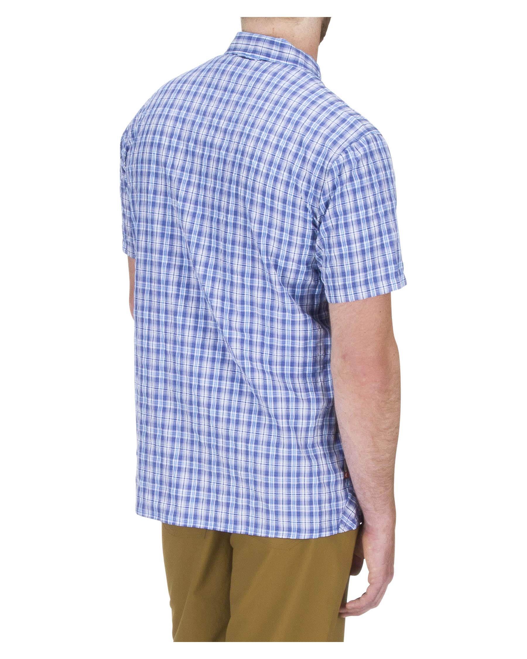 Simms Men’s UPF 30+ Stone Cold Cooling Fishing Shirt, Aruba Plaid M