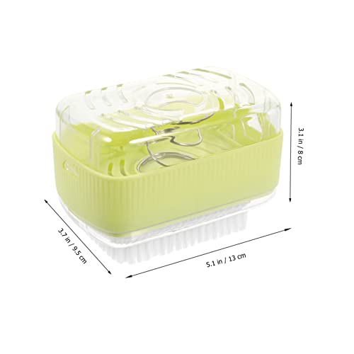 USHOBE Box Soap Brush Holder Multi-Functional Foaming Soap Dish Foaming Soap Dispenser Bar Soap Holder Scrubber Tray Foam Soap Soapdish Soap Drainer Travel Household Shelf