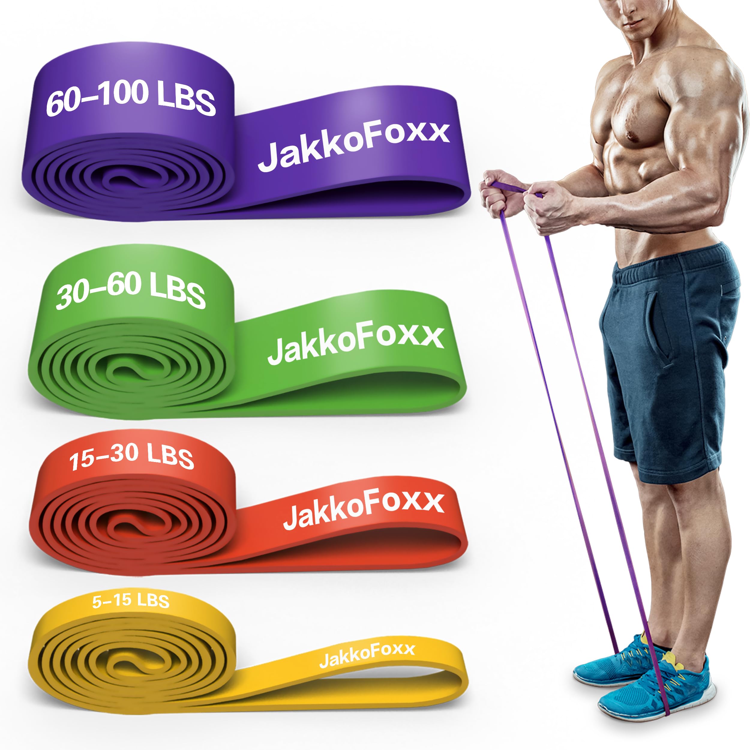 Pull Up Bands,Stretching Assist Band, Resistance Band, Portable Exercise, Muscle Training, Physical Therapy, Unisex Heavy Duty Resistance Stretching Ring Band for Weightlifting Exercises (15-125 LBS)