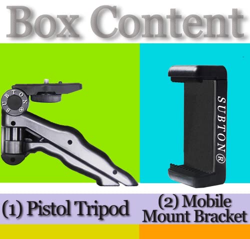 SUBTON Photography Mobile Holder Mini Tripod Camera Stand with Horizontal & Vertical Rotation | for Vlogging, Video Shooting, YouTube etc Compatible with All Mobile Phones, Action GoPro Cameras DSLR