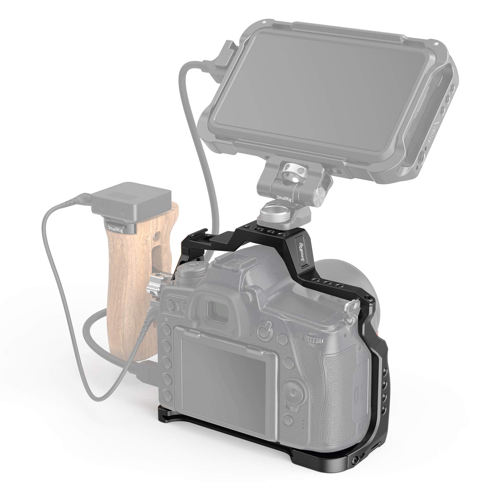 SmallRig Aluminum Alloy Cage for Nikon D780 Camera, Built-in NATO Rail and Cold Shoe Mount for Microphone and Light - 2833