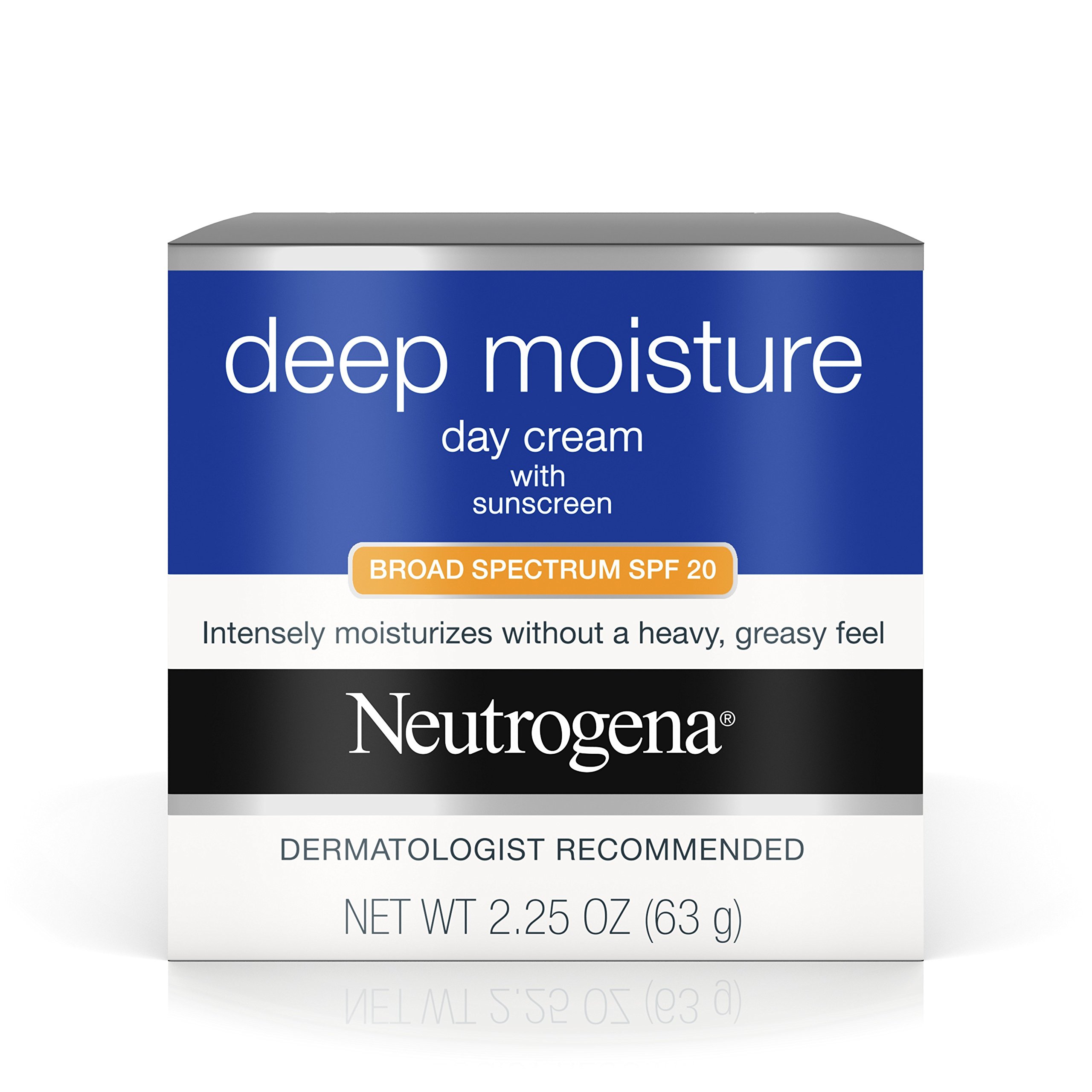 Neutrogena Deep Moisture Face Cream with SPF 20 Sunscreen, Glycerin, Shea Butter & Vitamin D3, Face moisturizer for dry skin - SPF moisturizer, Glycerin, Shea Butter, Vitamin D3, 2.25 oz