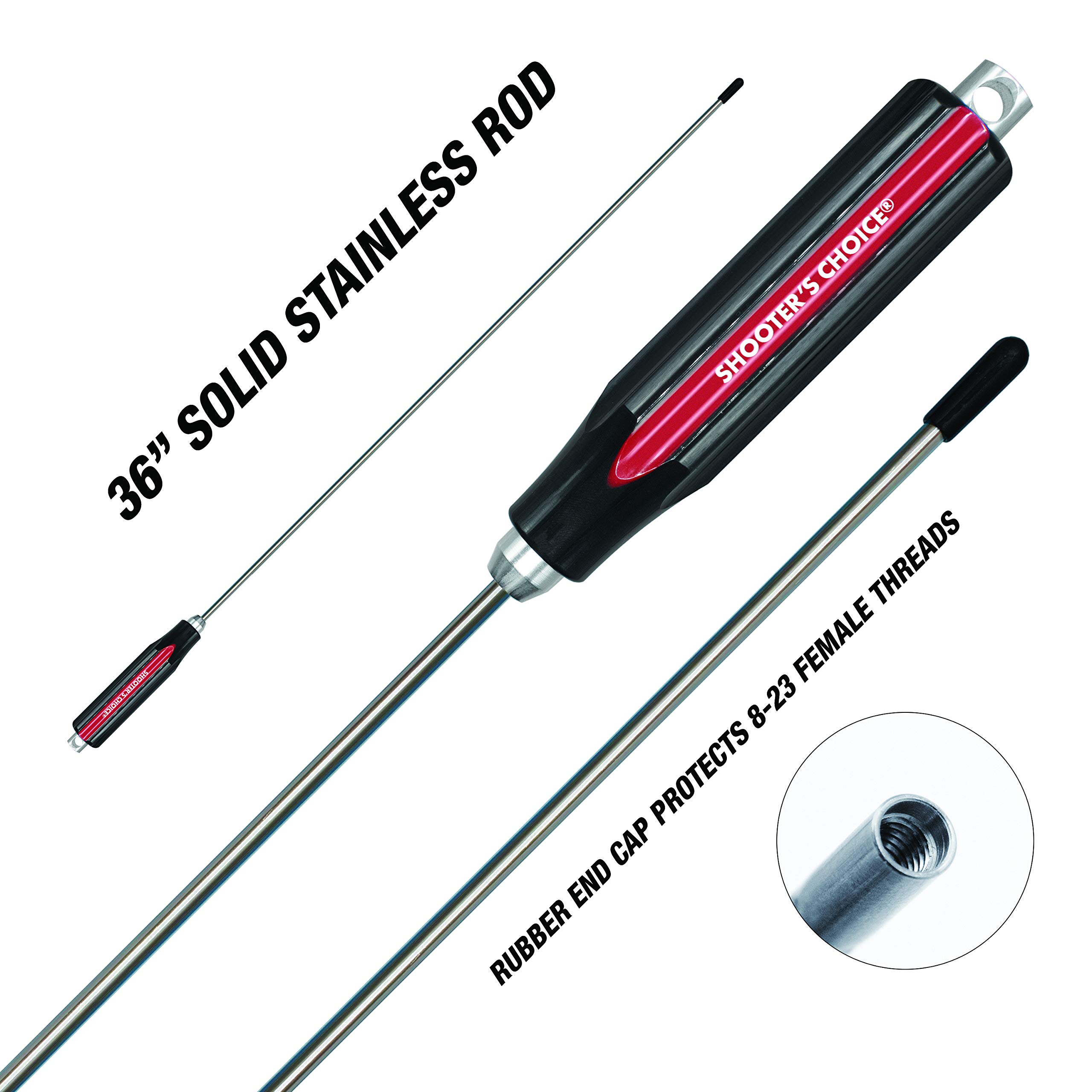 Shooter's Choice 1-Piece Stainless Steel 36” Gun Cleaning Rod Made in The USA