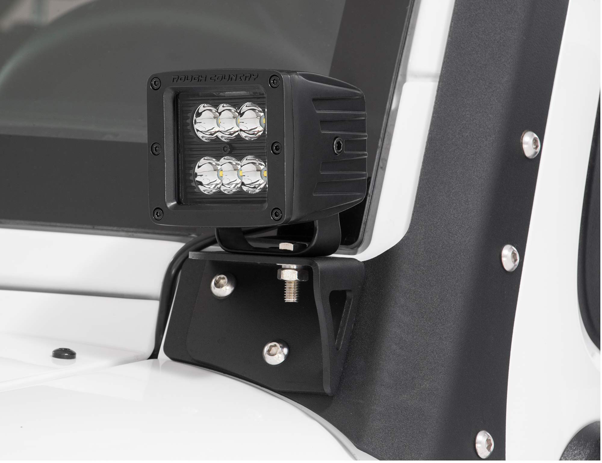 Rough Country 2" Black Series Square CREE Cube LED Lights | Spot - 70903BL