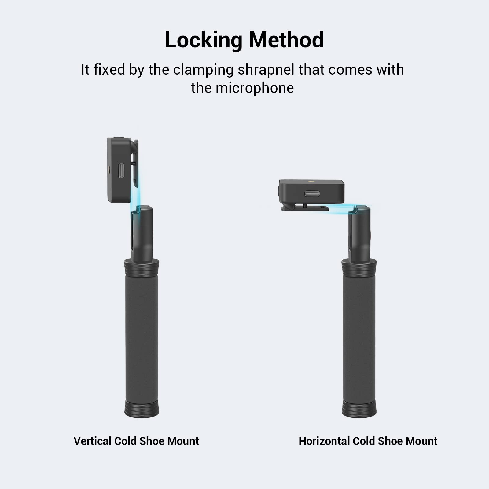 SMALLRIG Interview Microphone Handle, Stretchable Mic Handle for RODE Wireless Go, for DJI Mic, for Hollyland Lark 150, for Synco G1/A2 and Other Wireless Lavalier Microphones with Cold Shoe 3182