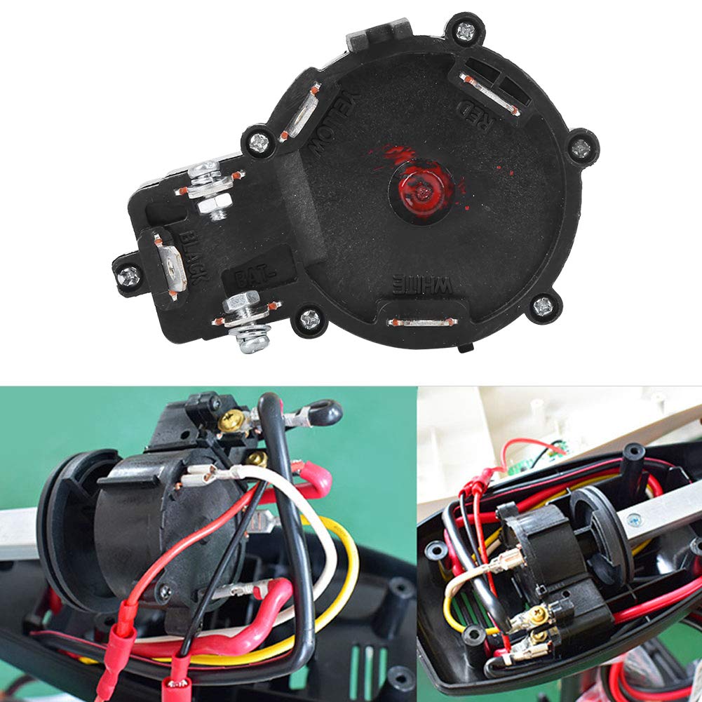 Ruiqas Trolling Motor Switch, 12V 24V Electric Fishing Trolling Motor 5 Speed Switch for Fishing Outboard Electric Trolling Motor Accessories