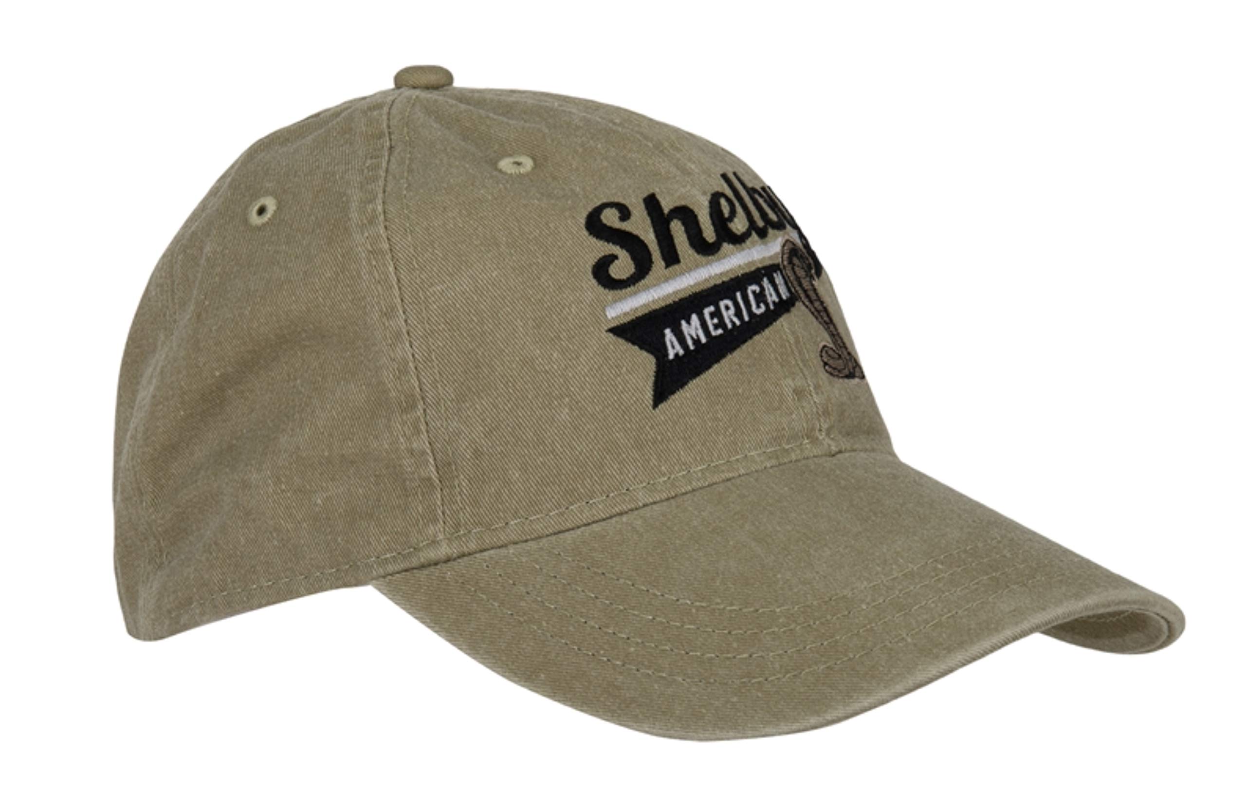 Shelby American Khaki Cap Hat | Officially Licensed Shelby® Product | Adjustable, One-Size Fits All