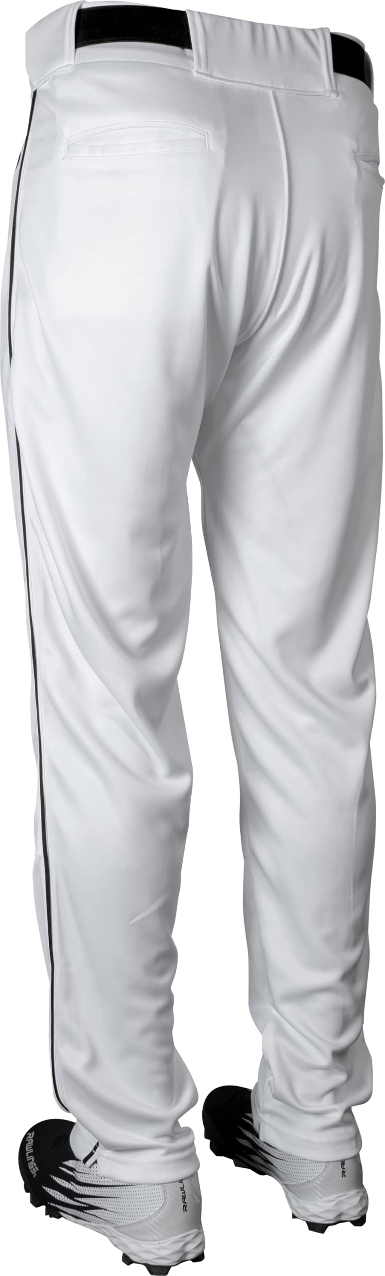 Rawlings | LAUNCH SERIES Full Length Baseball Pants | Adult Medium | White/Black