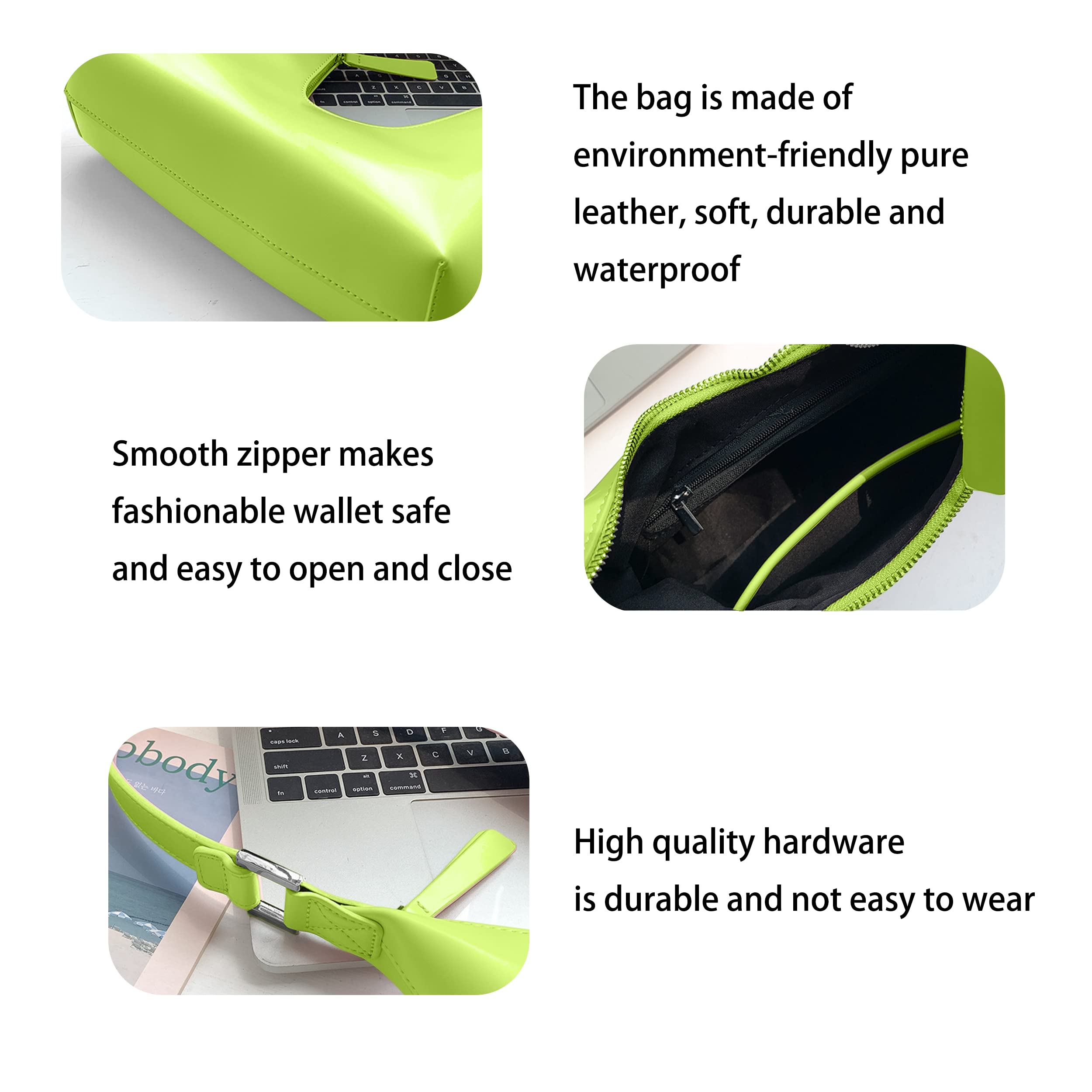 Women's Small Shoulder Bags Fashion Small Hobo Bags Women's Mini Wallets Women's Clutches (Green)