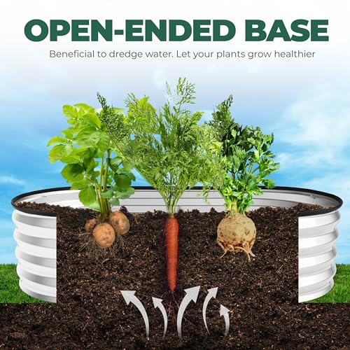 Utopia Home Galvanized Raised Garden Bed, 4ft x 2ft Lightweight Planter Boxes Outdoor with Easy Assembly, Large Garden Bed for Vegetables, Fruits, Flower