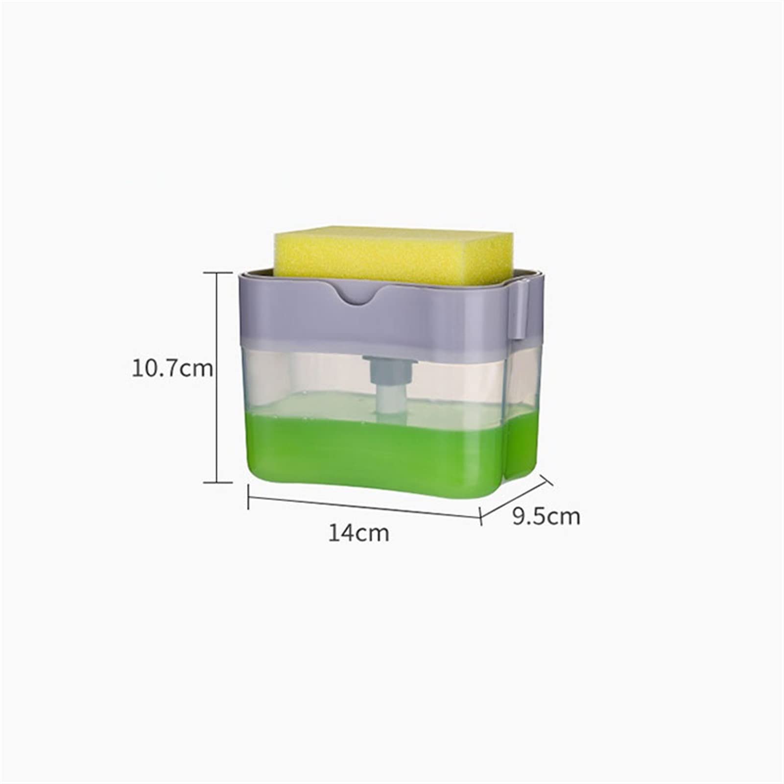 Soap Dispenser Kitchen Scouring Pad Automatic Liquid Dispenser Press Box Press Soap Out Box Brush Pot Dishwashing Dispenser Bathroom Soap Dispenser (Color : 1)