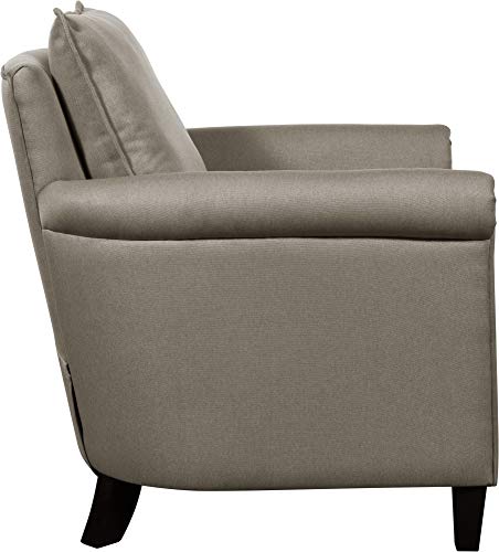 Serta Jackson Contemporary Accent Chair, Fabric Upholstery with Padded Round Arms, Deep Comfortable Seat and Pillow Back, Taupe