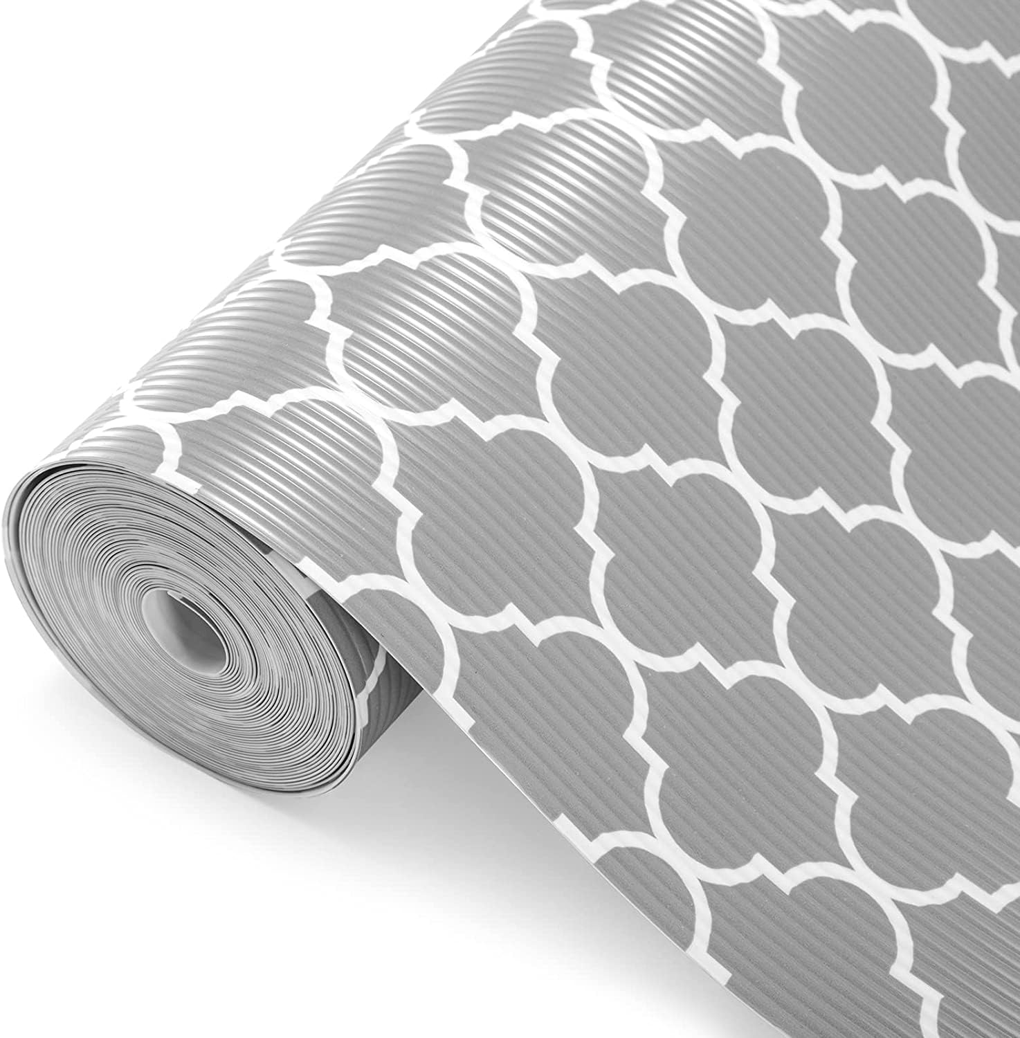 Shelf Liners for Kitchen Cabinets Refrigerator Waterproof & Oil-Proof Cupboard Durable Plastic Drawer Mats EVA Material Non Adhesive Fridge Liner for Shelves Gray17.5 x 30FT