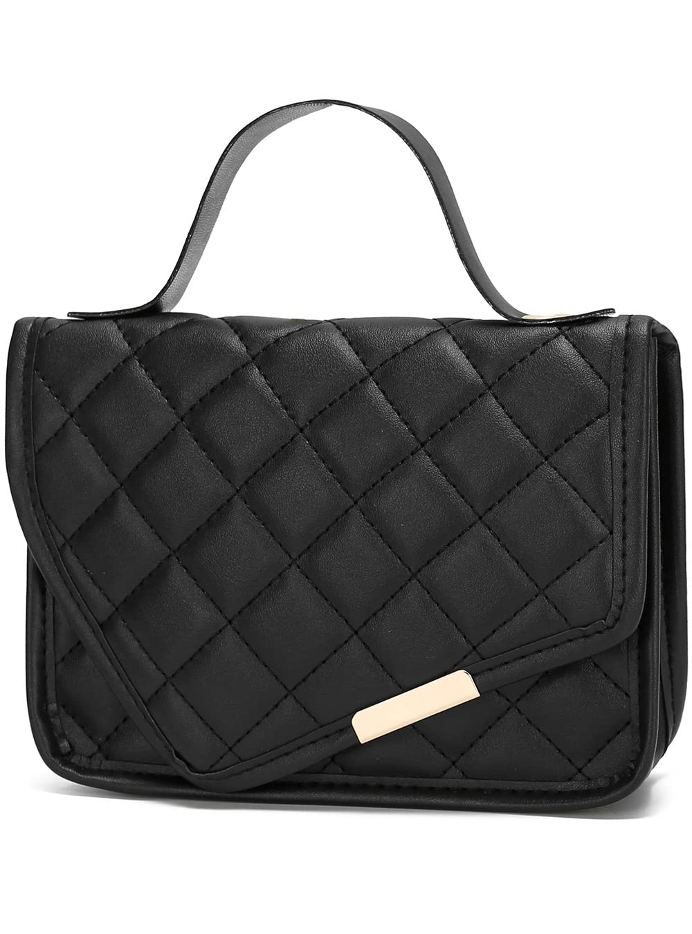YIKOEE Quilted Mini Purse Small Clutch Bag for Women with Chain