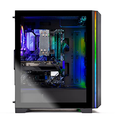 Skytech Gaming Skytech Chronos Gaming PC Desktop – Intel Core i5 12400F 2.5 GHz, Intel Arc A750, 1TB NVME Gen4 SSD, 16GB DDR4 RAM 3200, 650W Gold PSU, 11AC Wi-Fi, Windows 11 Home 64-bit