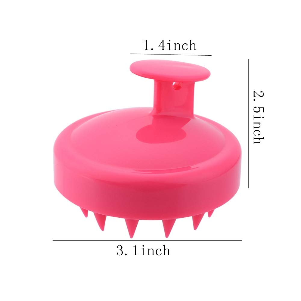 Set of 4 Soft Silicone Hair Scalp Massager, Shampoo Brush with Dandruff Brush(Assorted Colors)