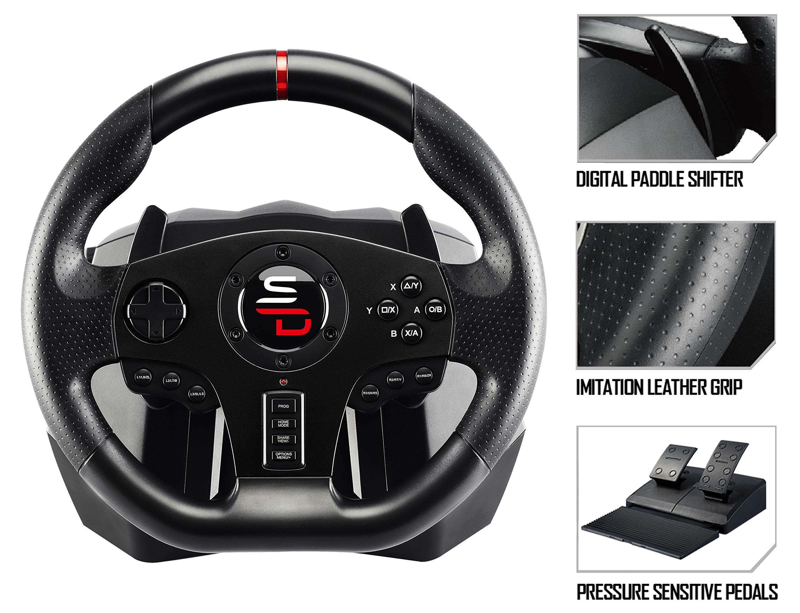 Superdrive - SV700 Drive Pro Sport Wheel with Pedals, Paddle Shifters and Vibrations (Electronic Games)