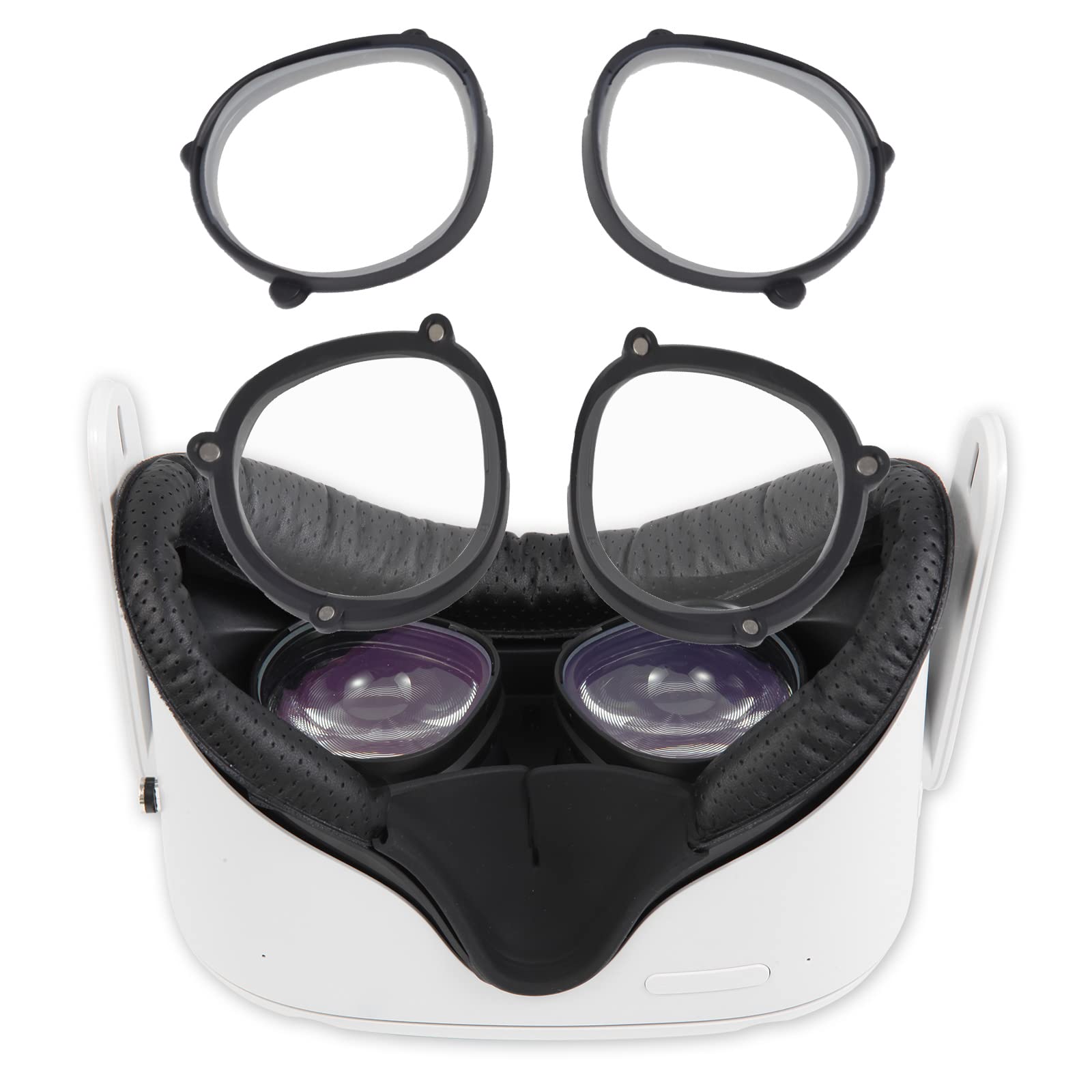 VR Anti-Blue Light Glasses Suitable for Oculus Quest 2 ,VR Accessories with Magnetic Frame and Blue Light-Blocking Lenses,Support The Replacement of Lenses to Suit Your Myopia(Black)