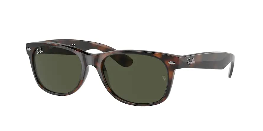 Ray Ban RB2132 NEW WAYFARER 902/58 58M Tortoise/Crystal Green Polarized Sunglasses For Men For Women