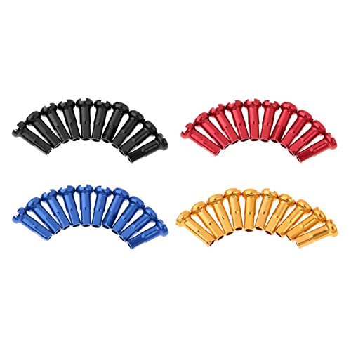 WICKYPRINCE Bike Spoke Nipples 10 Pack Spoke Nipples Ends for Mountain Road Bikes 14 G Spokes Protector Guards (Color : Yellow)