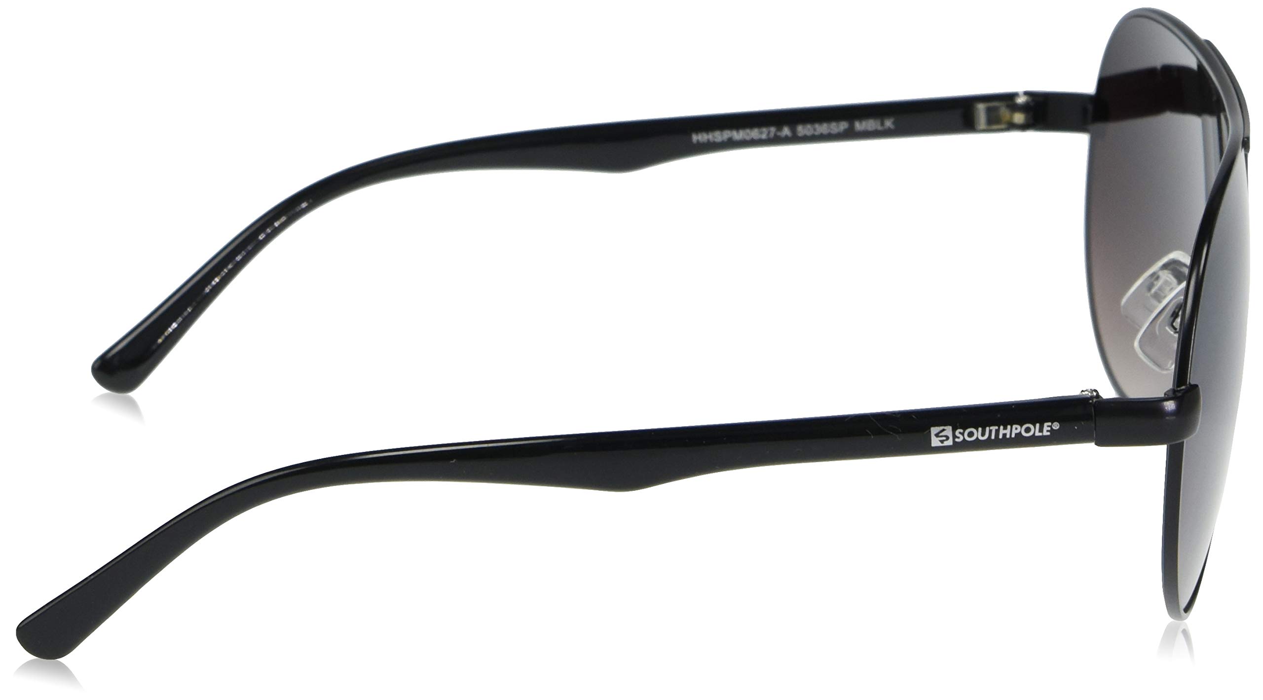 SOUTHPOLE 5036SP Shield UV Protective Metal Aviator Pilot Sunglasses. Cool Gifts for Men, 142 mm, Matte Black