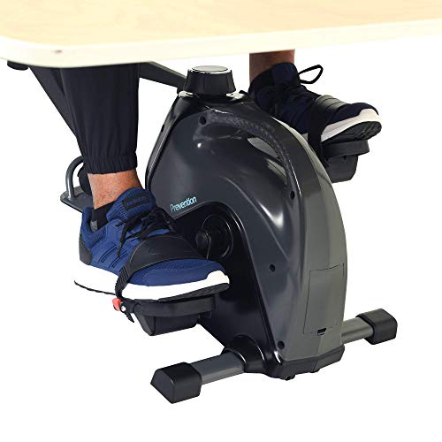 Prevention High Performance Under Desk Exercise Bike with Bluetooth Smart Cloud Fitness and Free APP[1149], grey/black