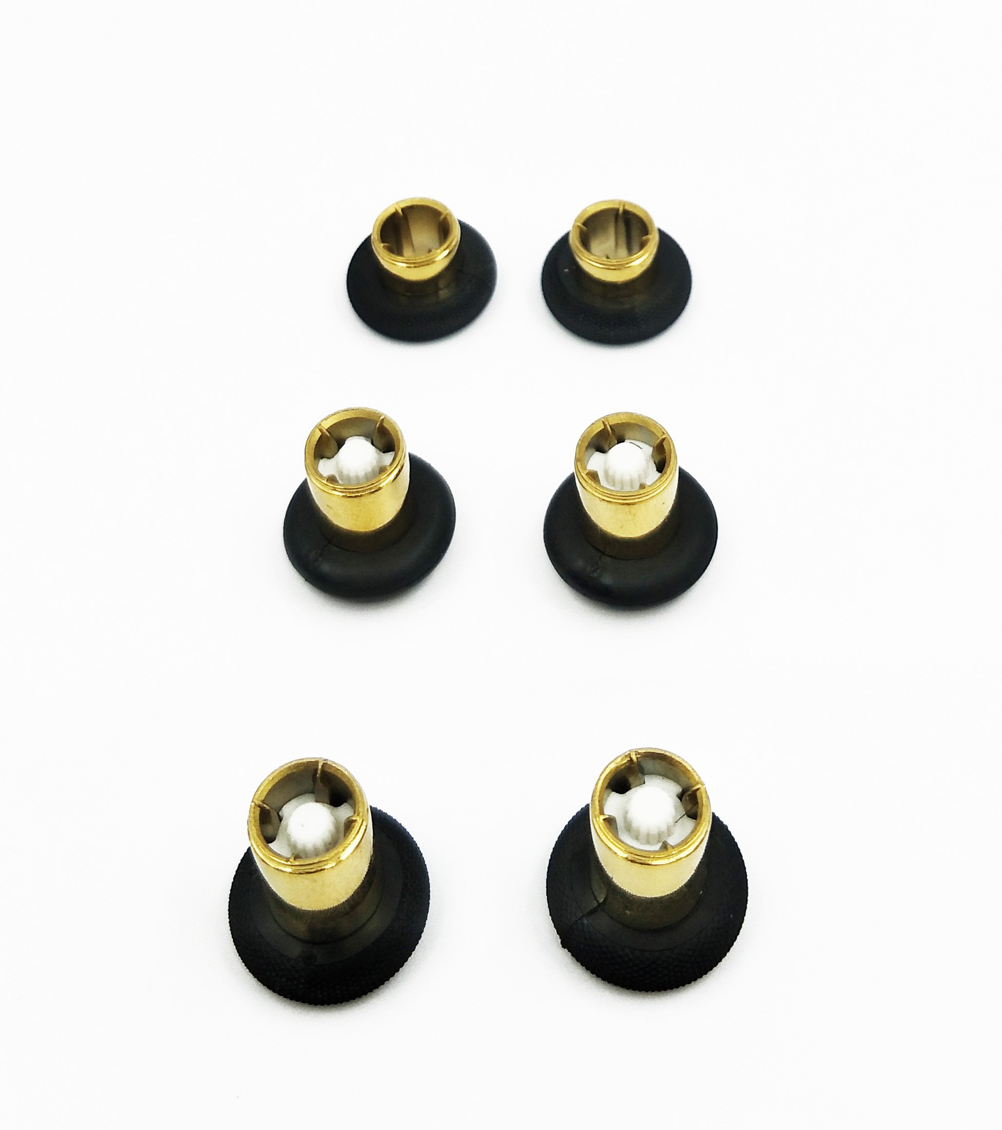 Replacement Parts for Xbox One Elite Controller Series 2, Accessory Kits 12 Pieces Metal Thumbsticks Includes 6 Magnetic Swap Joysticks, Metal 4 Paddles & 2 Dpads with T8 Tool - Metal Gold