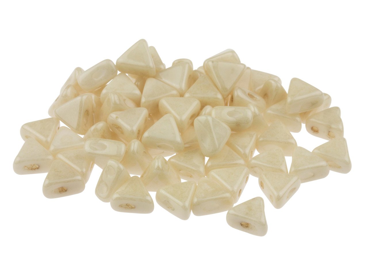 Opaque Beige Luster Kheops par Puca Beads