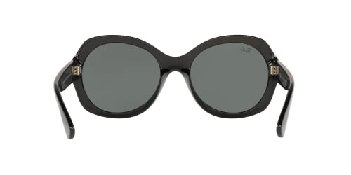 Ray-Ban Women's RB4191 Round Sunglasses, Black/Green, 57 mm