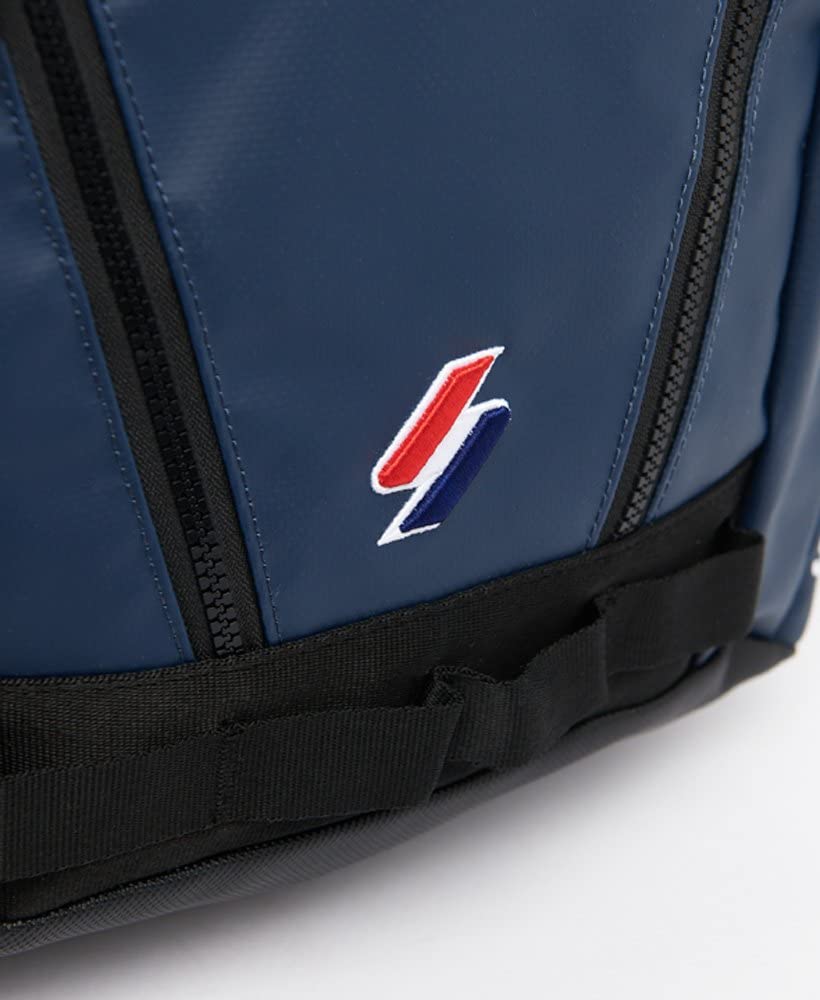 Superdry Mens Code Tarp Backpack, Main Zip Fastened Compartment Dark Navy Size One Size