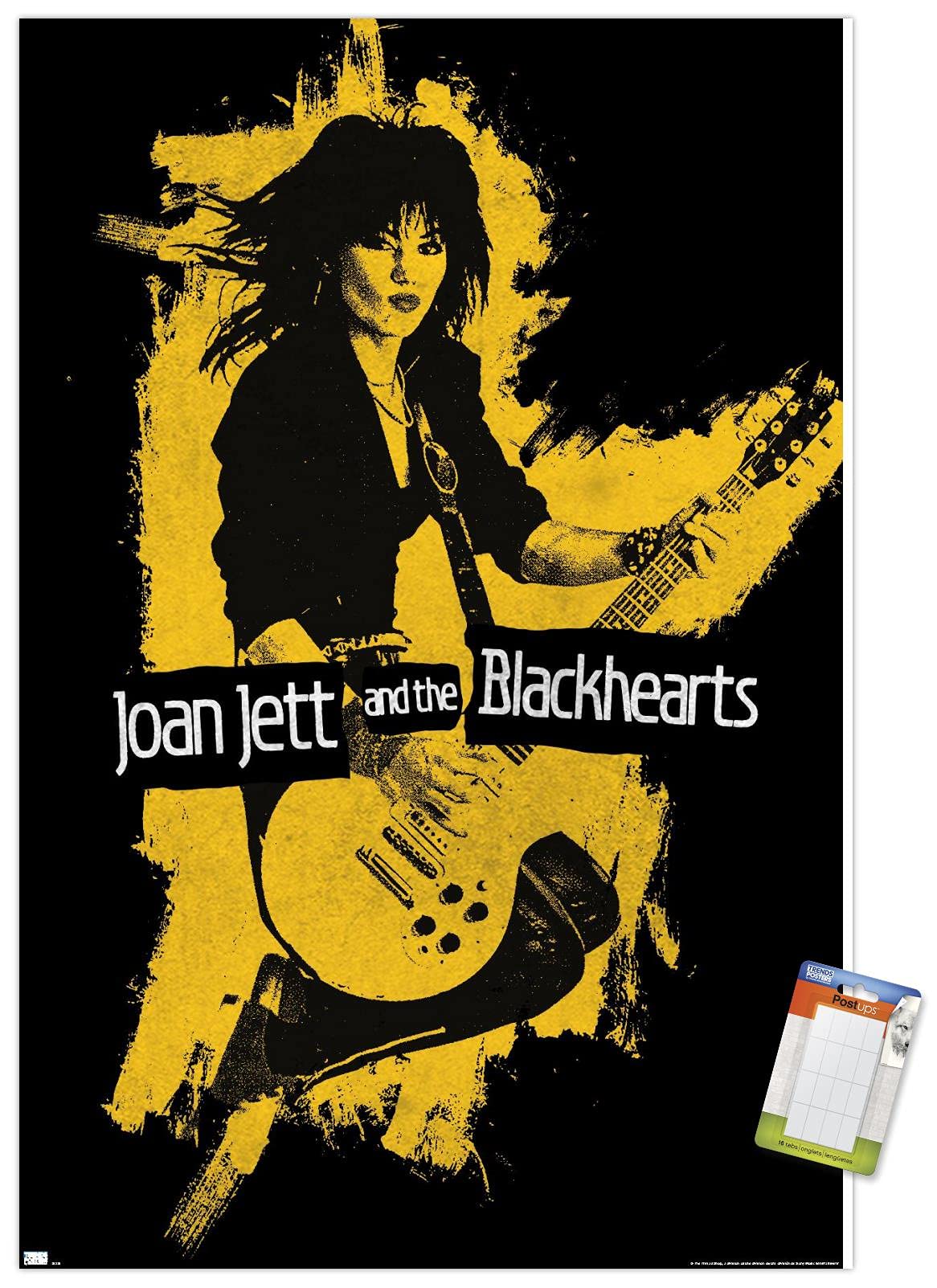 Trends International Joan Jett and the Blackhearts - Guitar Wall Poster, 14.72" x 22.37", Premium Poster & Mount Bundle