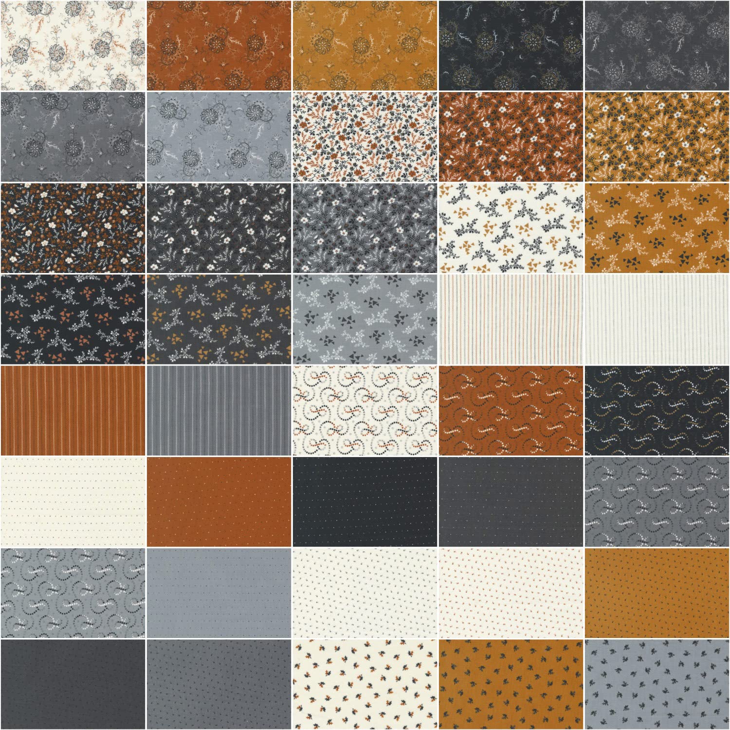 Primitive Gatherings Rustic Gatherings 40 Fat Quarters Moda Fabrics 49200AB