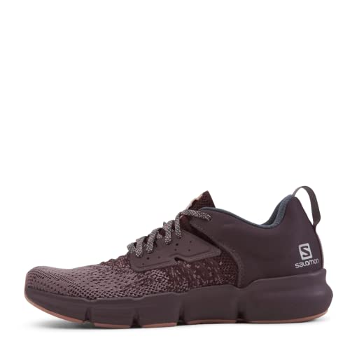 Salomon Predict SOC Running Shoes for Women, Flint/Wine Tasting/Brick Dust, 10