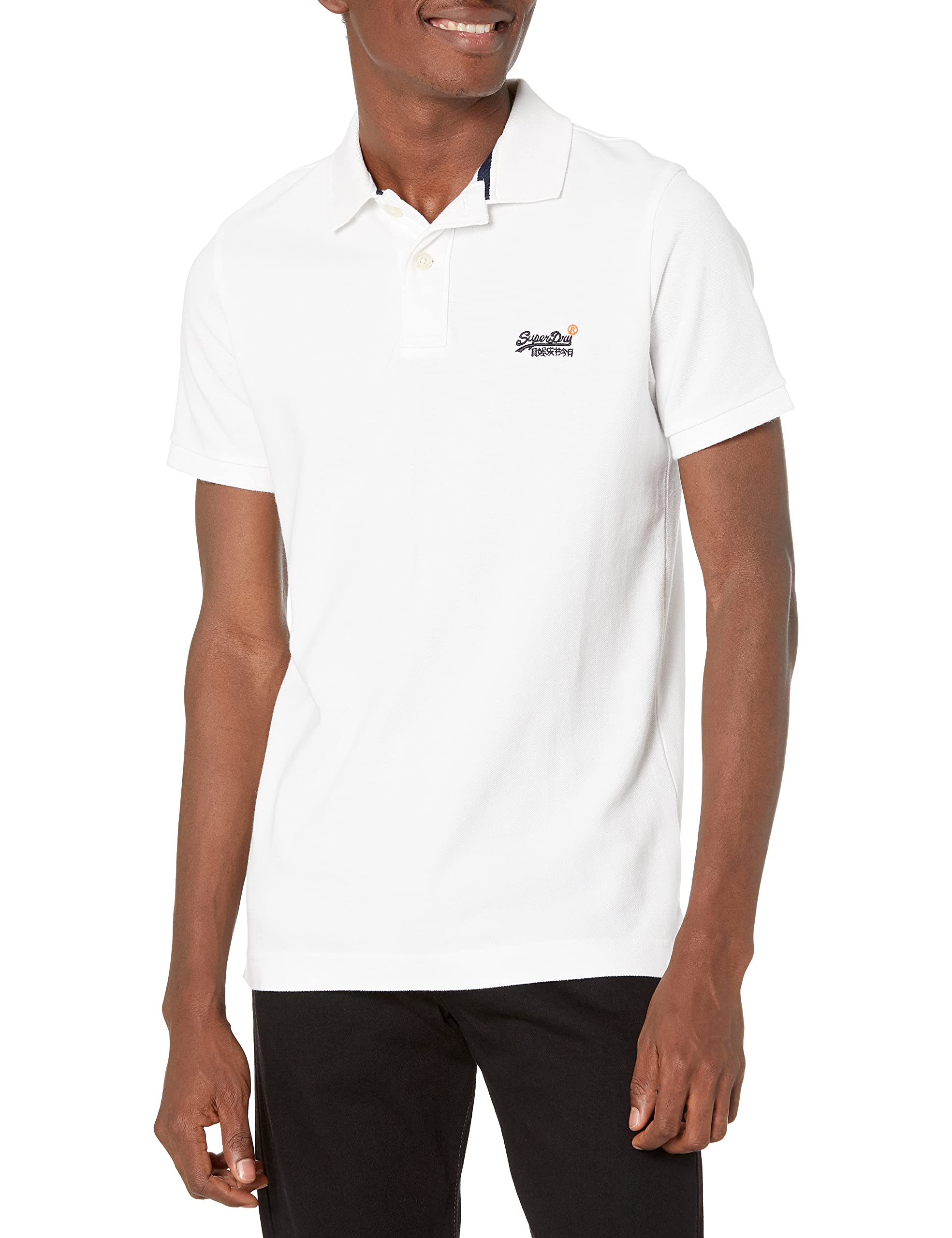 Superdry Men's Polo, Optic, 2XL