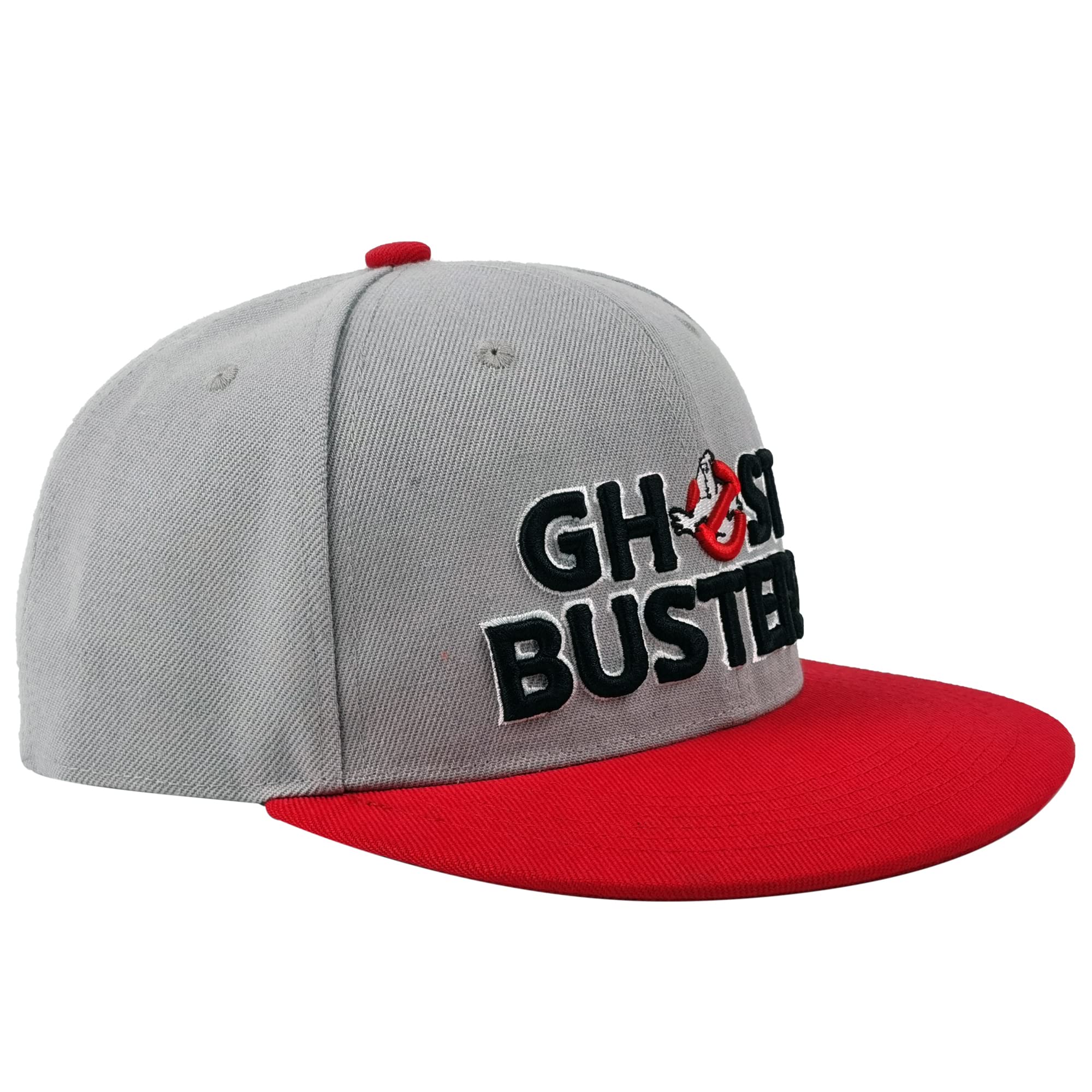 zommna 90s Ghostbusters Baseball Hat Ghost Embroidered Baseball Cap Hiphop Snapback Hat Red Gray