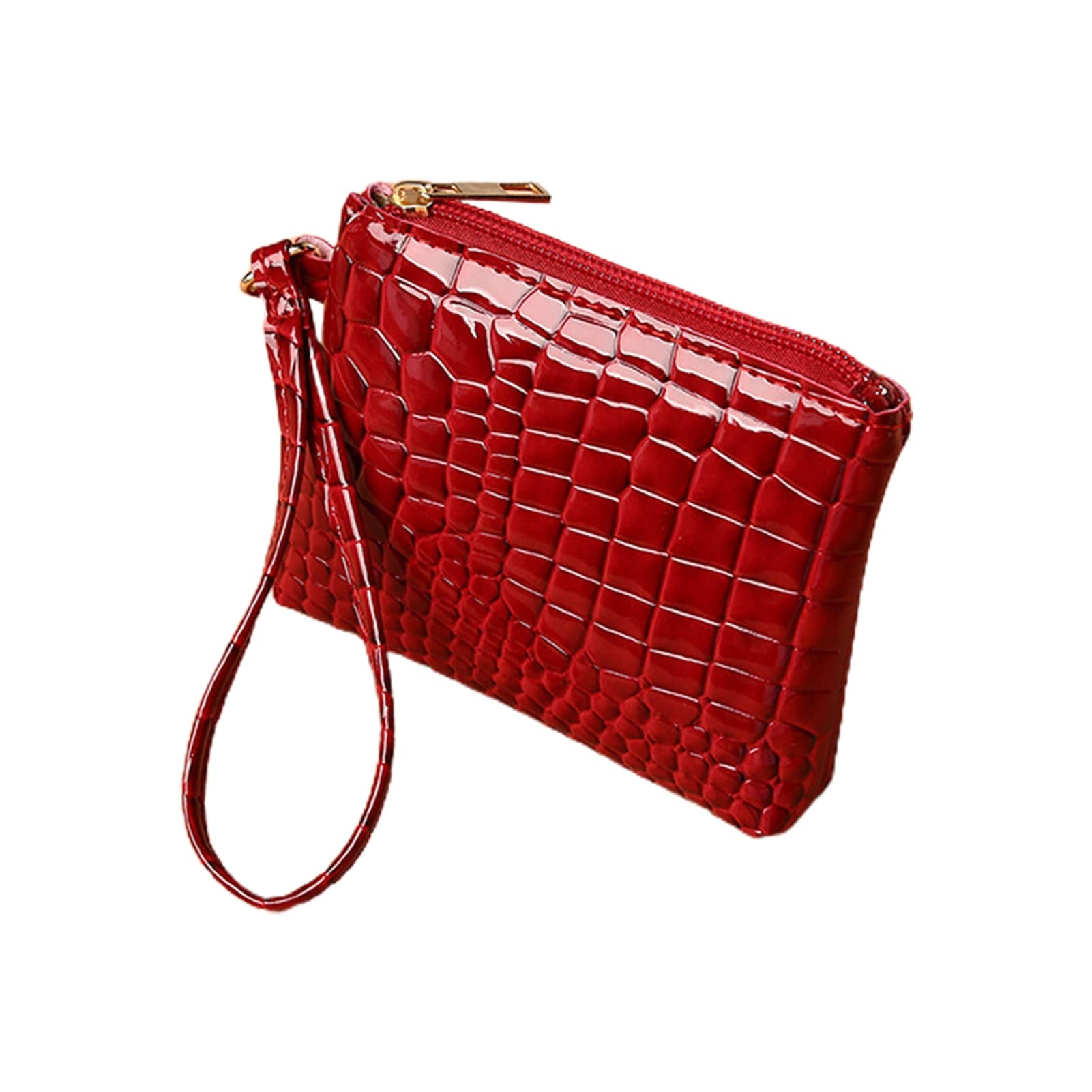 Womens Faux Leather Wallets Waterproof Clutch Purse Credit Card Holder Red