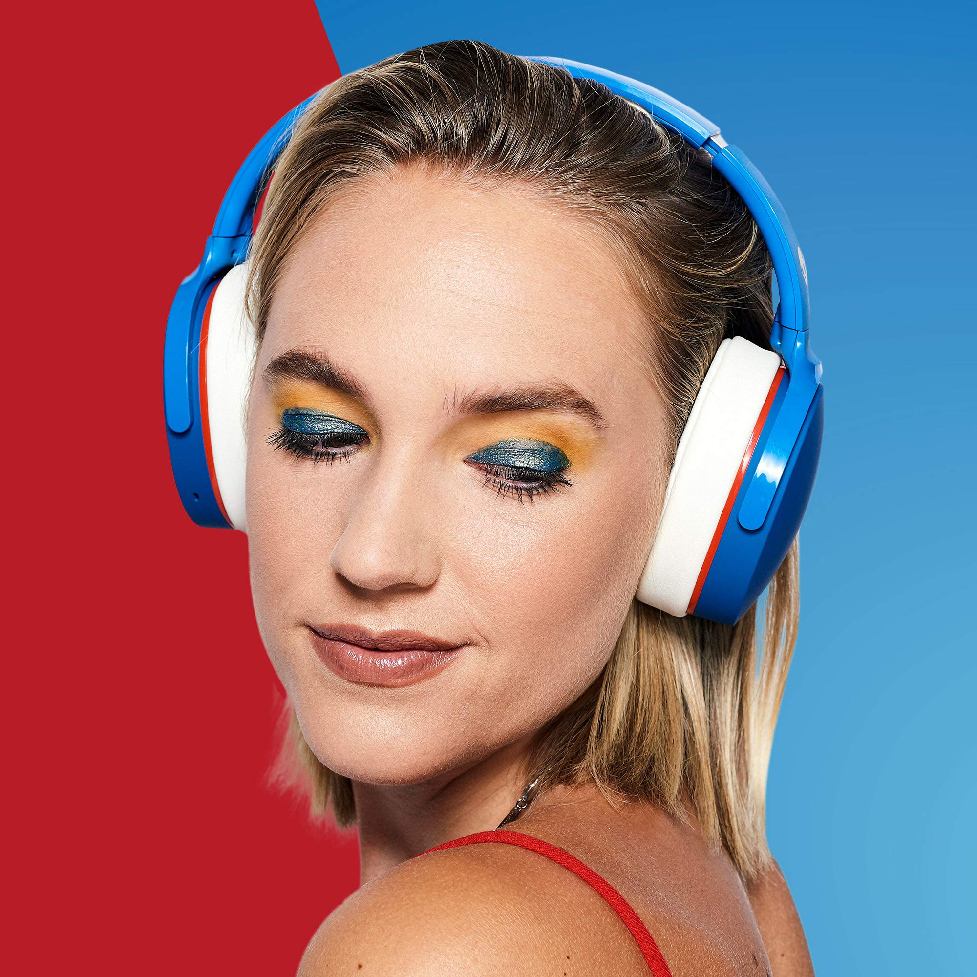 Skullcandy Hesh Evo Over-Ear Wireless Headphones, 36 Hr Battery, Microphone, Works with iPhone Android and Bluetooth Devices - 92 Blue (Discontinued by Manufacturer)