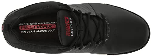 Skechers mens Elite Tour Sl Waterproof Golf Shoe, Black/Red, 13 US
