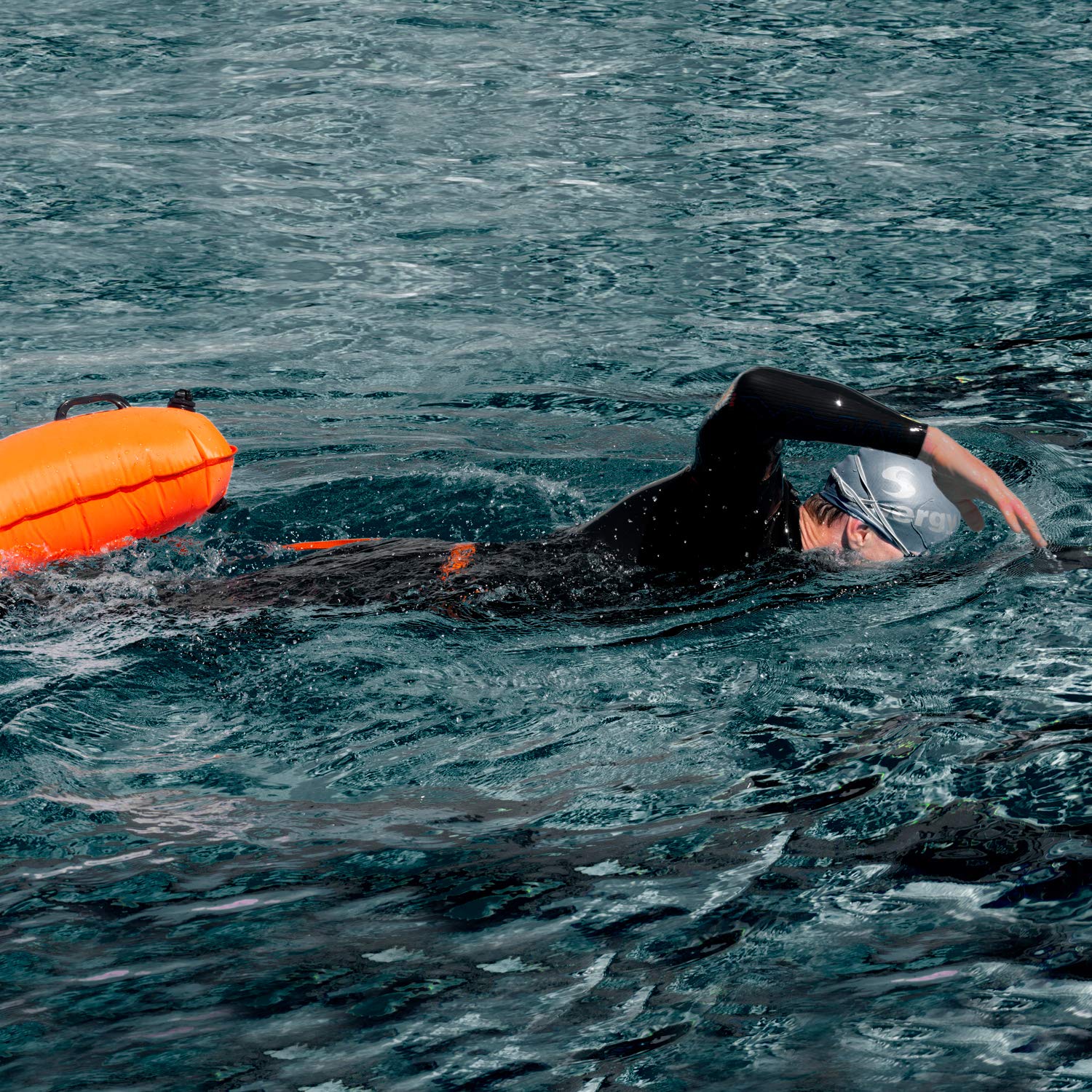 Synergy Swim Buoy for Triathlon and Open Water Swimming (Orange, 28L)