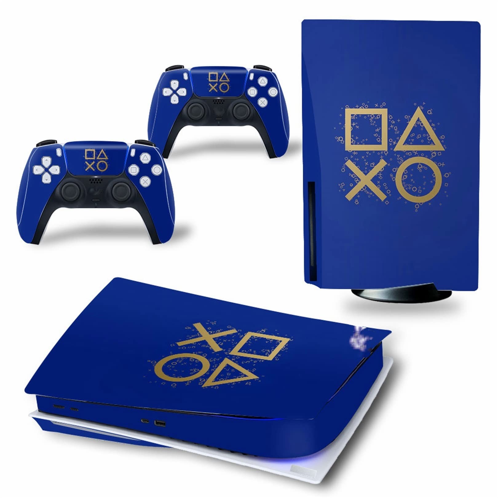 WREXIL LEEWEE for PS5 Skin Disc Edition & Digital Edition Console and Controller Vinyl Cover Skins Wraps Scratch Resistant, Compatible 36128 No Foaming (Size : Disc Version)